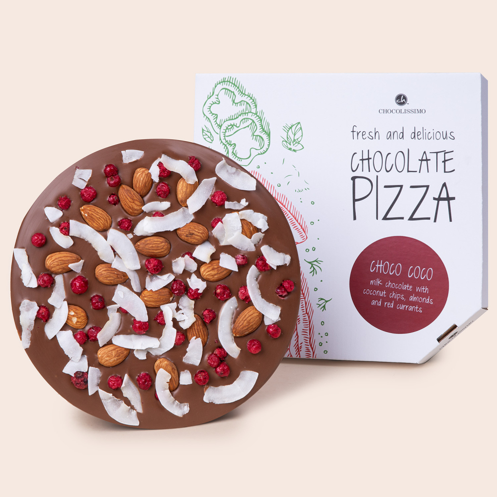 Schokoladenpizza als Geschenk. Schoko-Pizza | online kaufen - Chocolissimo