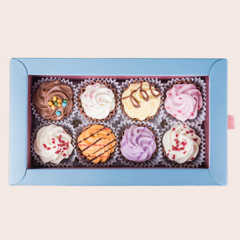 8 Cupcake-Pralinen - Danke - Cupcakes